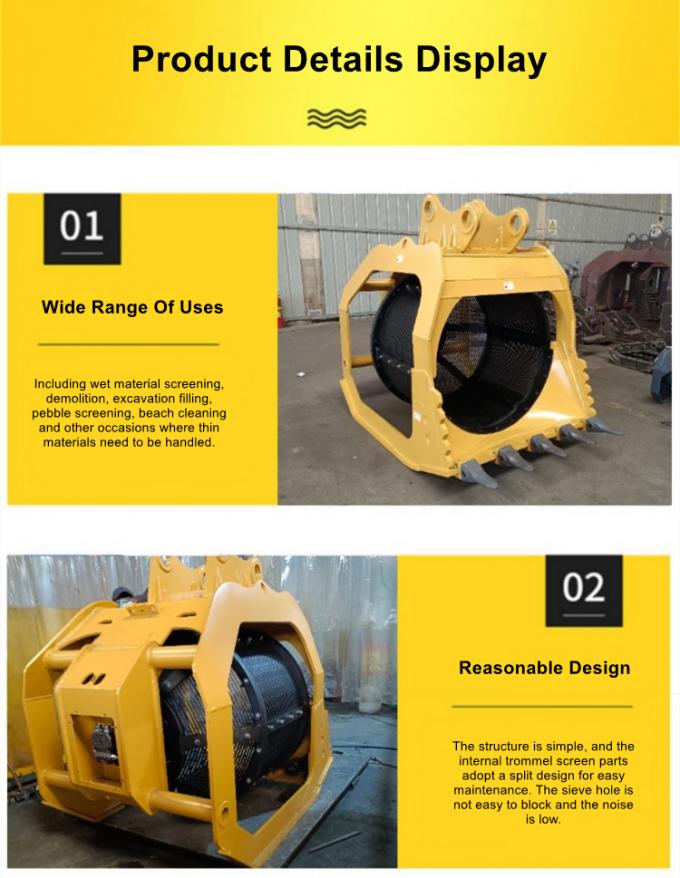 Customizable Rotary Screen Bucket Construction Hydraulic Excavator ...