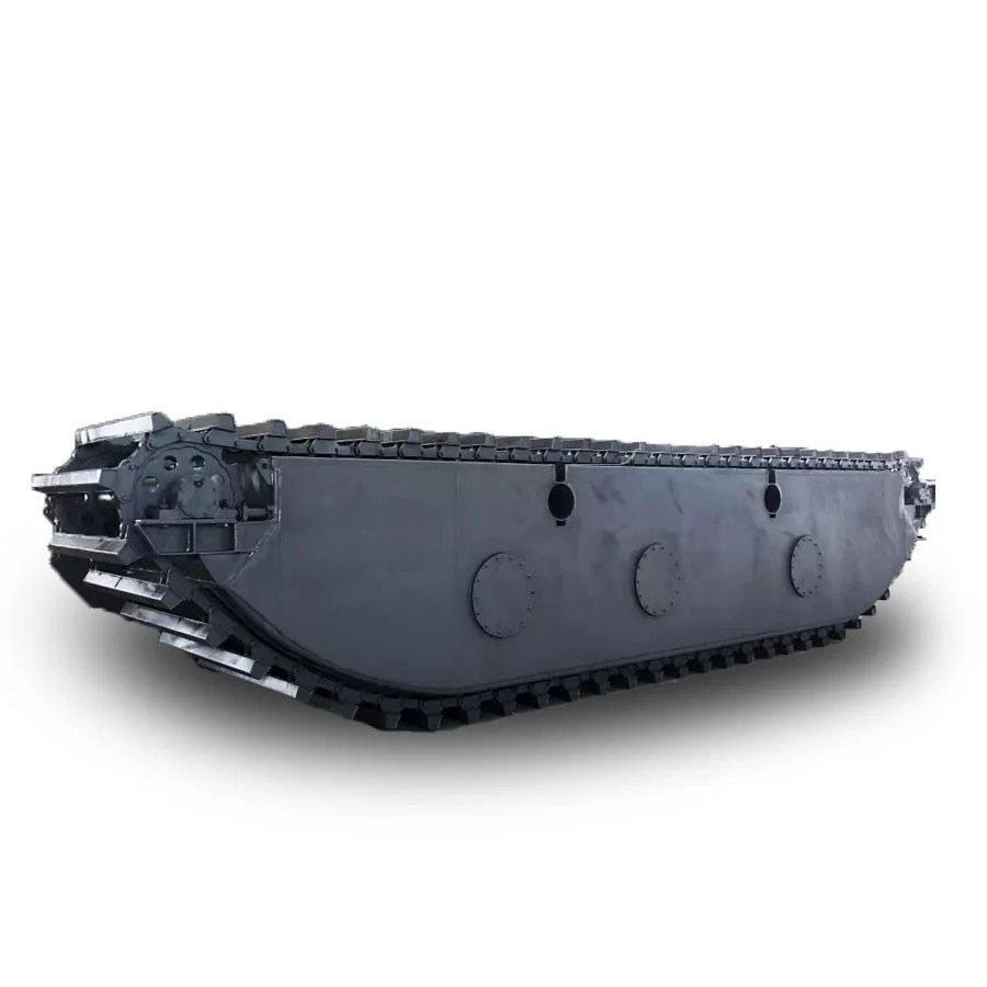 Customized Floating Amphibious Excavator Pontoon Q355B Undercarriage ...