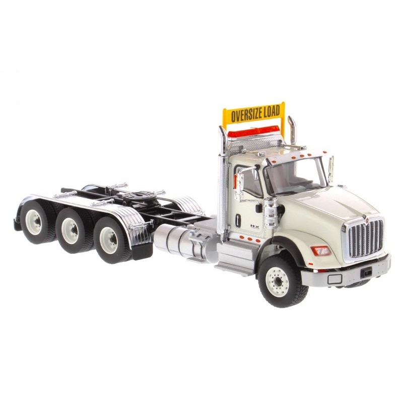 DM INTERNATIONAL HX620 Tri-Axle American Flatbed Truck 1:50 Scale Model ...